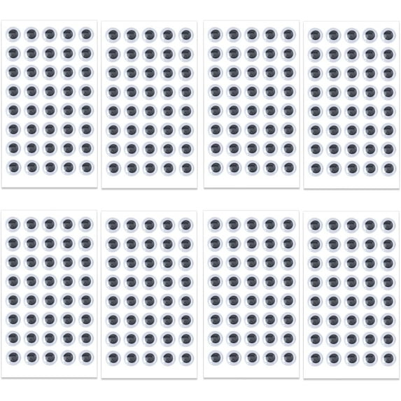 15mm Googly Eyes Stickers – Self Adhesive for Arts Crafts, Bulk Small ...