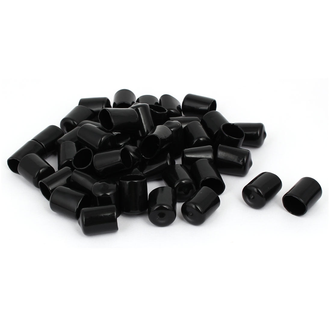 15mm Inner Dia Rubber Hose End Cap Screw Thread Protector Cover Black ...