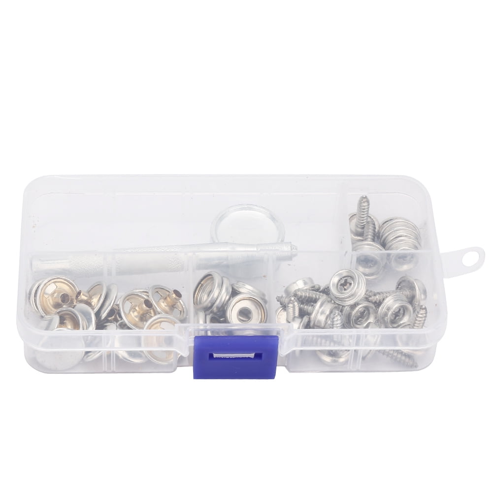 15mm Leather Metal Snap Press Stud Fasteners Kit Boat Cover Snap Button ...