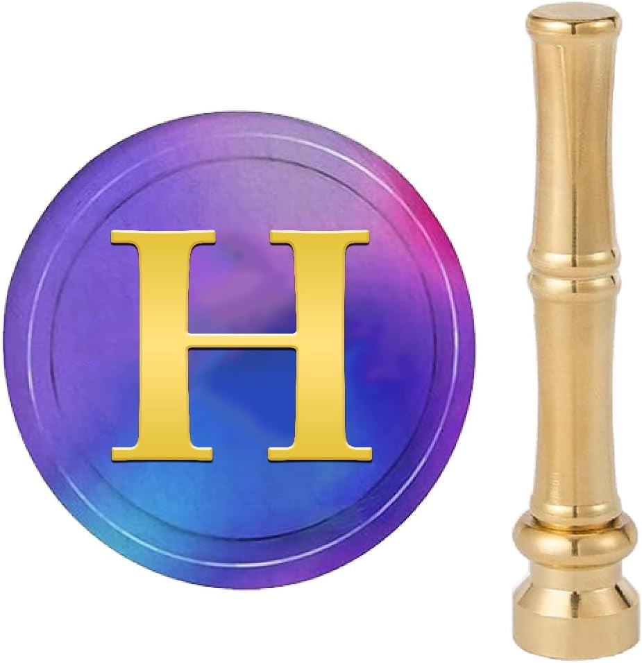 15mm Letter H Wax Stamp Seal Stamps Mini Wax Sealing Gold Metal Brass ...