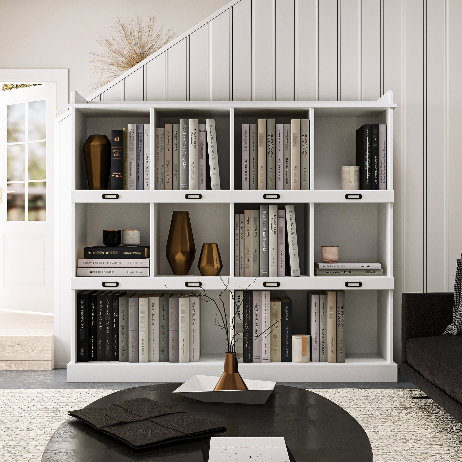 15mm Particle Board Bookcase+10 Shelves"-"Heavy Items Storage/Office ...