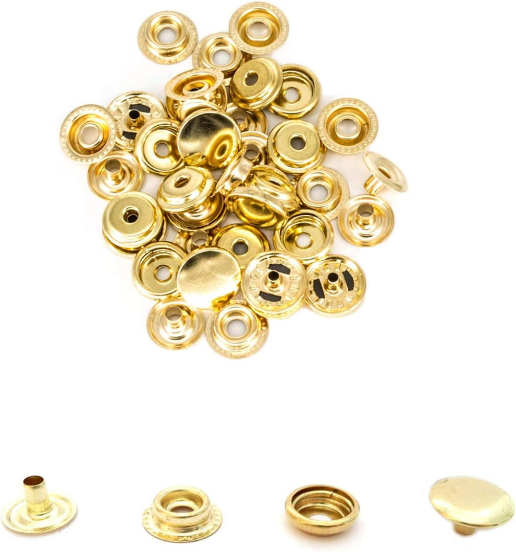 15mm Press Studs 4 Part Iron Snap Fastener Buttons for Caravan, Boat ...