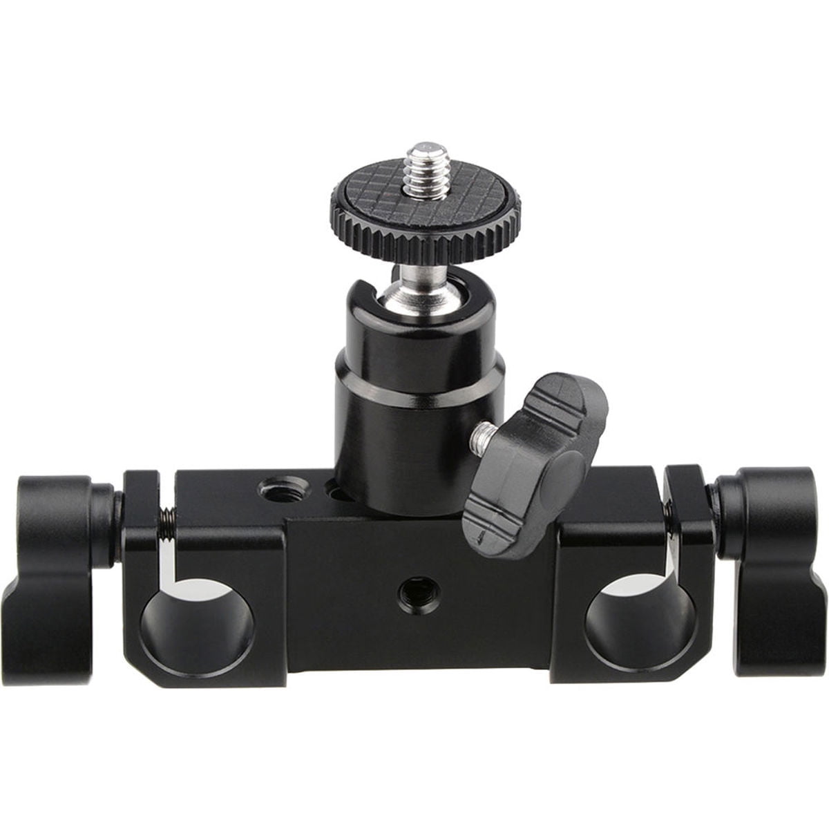 CAMVATE 15mm Rod Clamp Railblock with 1/4 Hot Shoe Mount Mini Ball Head ...