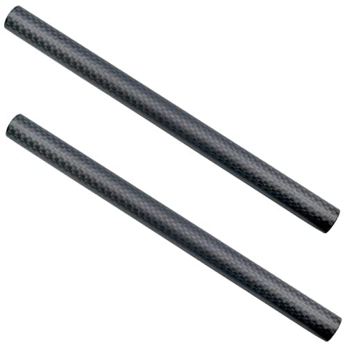 15mm Rod Made of Carbon Fiber 8 inches for 15mm Rods Rail Support System,Matte Surface,Pack of 2 ...
