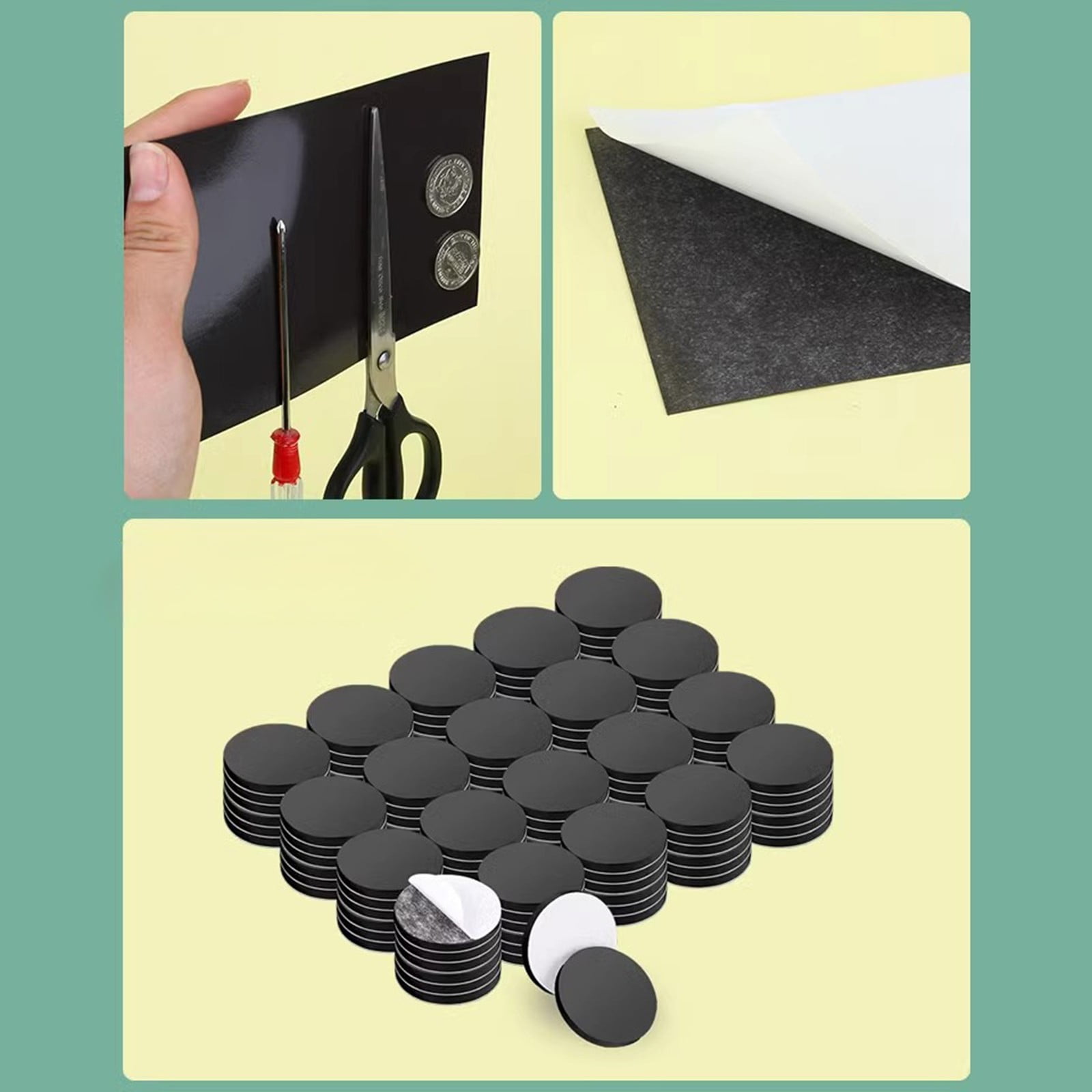 15mm Round Magnet Sticker, Oily Rubber Soft Adhesive, Teaching Strip ...