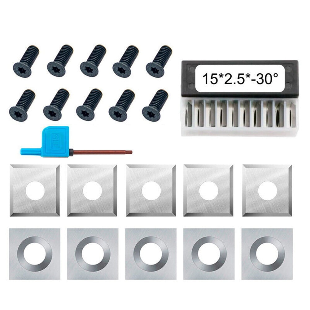 15mm Square Carbide Inserts Cutter Spiral/Helical Planer Head Wood ...