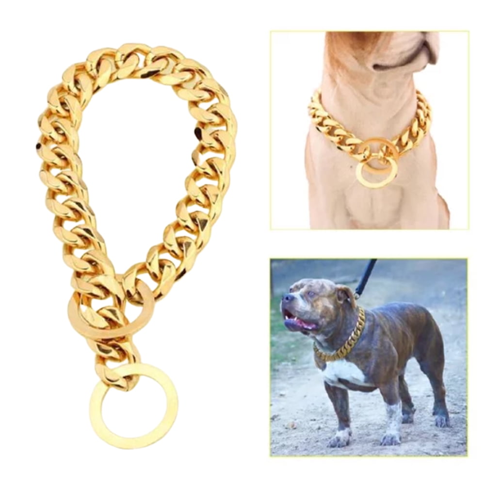 15mm Stainless Steel Dog Chain Decorative Collar - Walmart.com