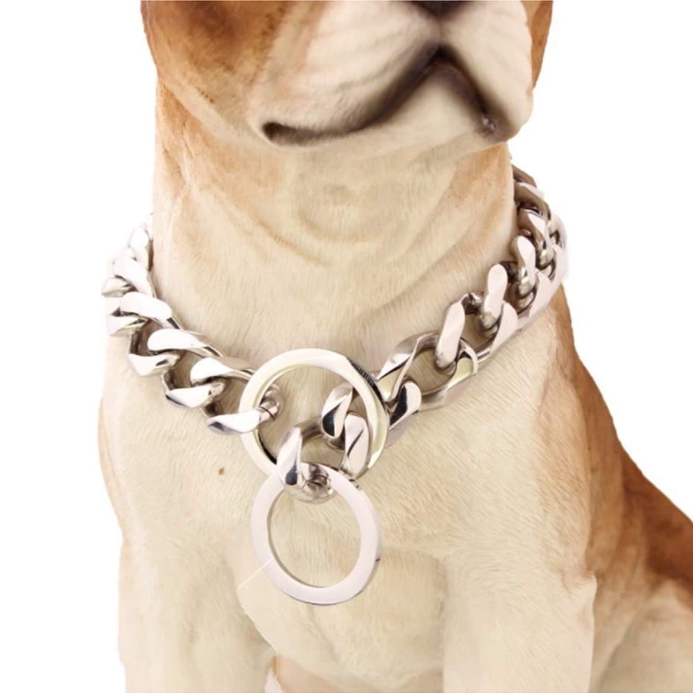 15mm Stainless Steel Dog Chain Decorative Collar - Walmart.com