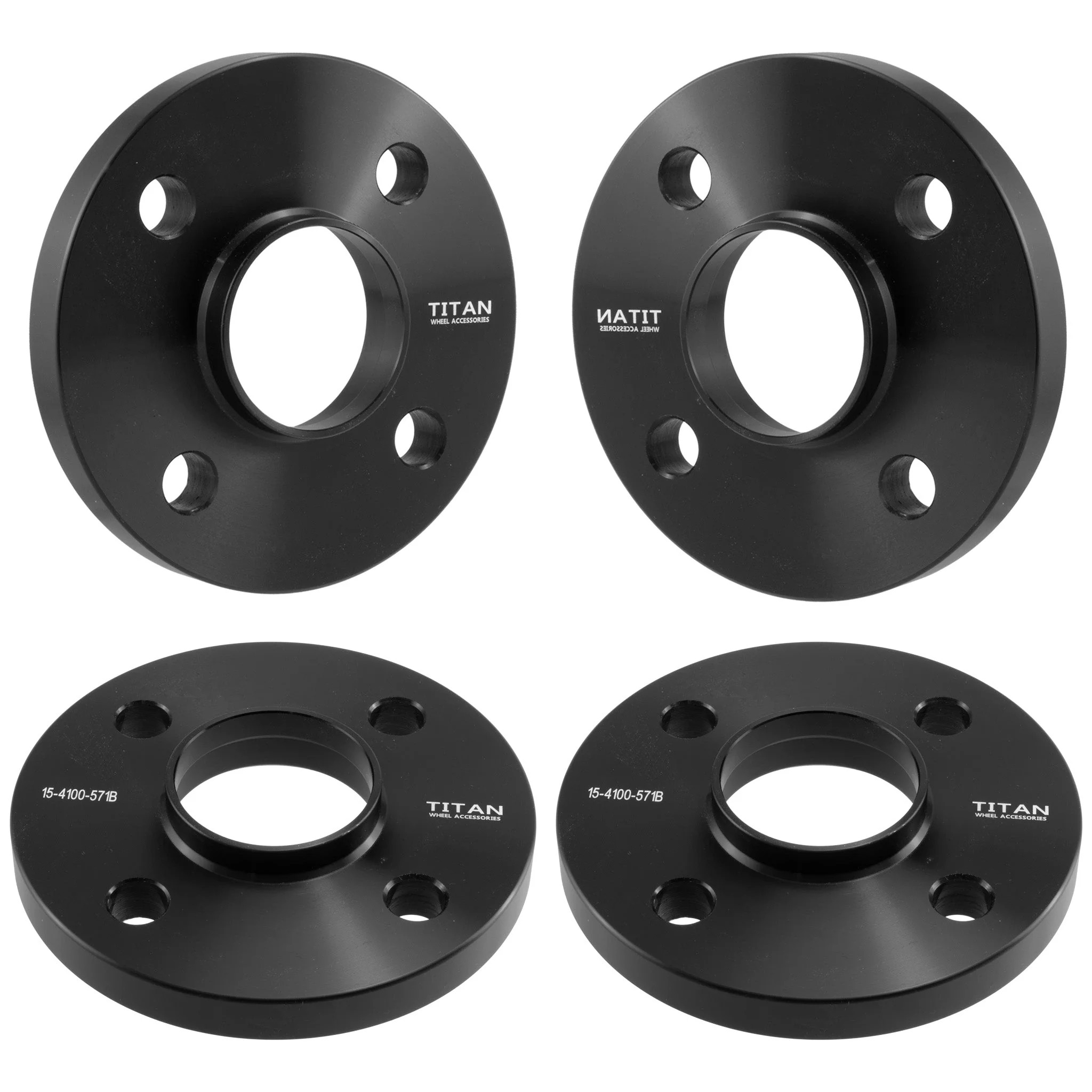 15mm Titan Wheel Spacers for Audi BMW 4 Lug | 4x100 | 57.1 Hubcentric ...