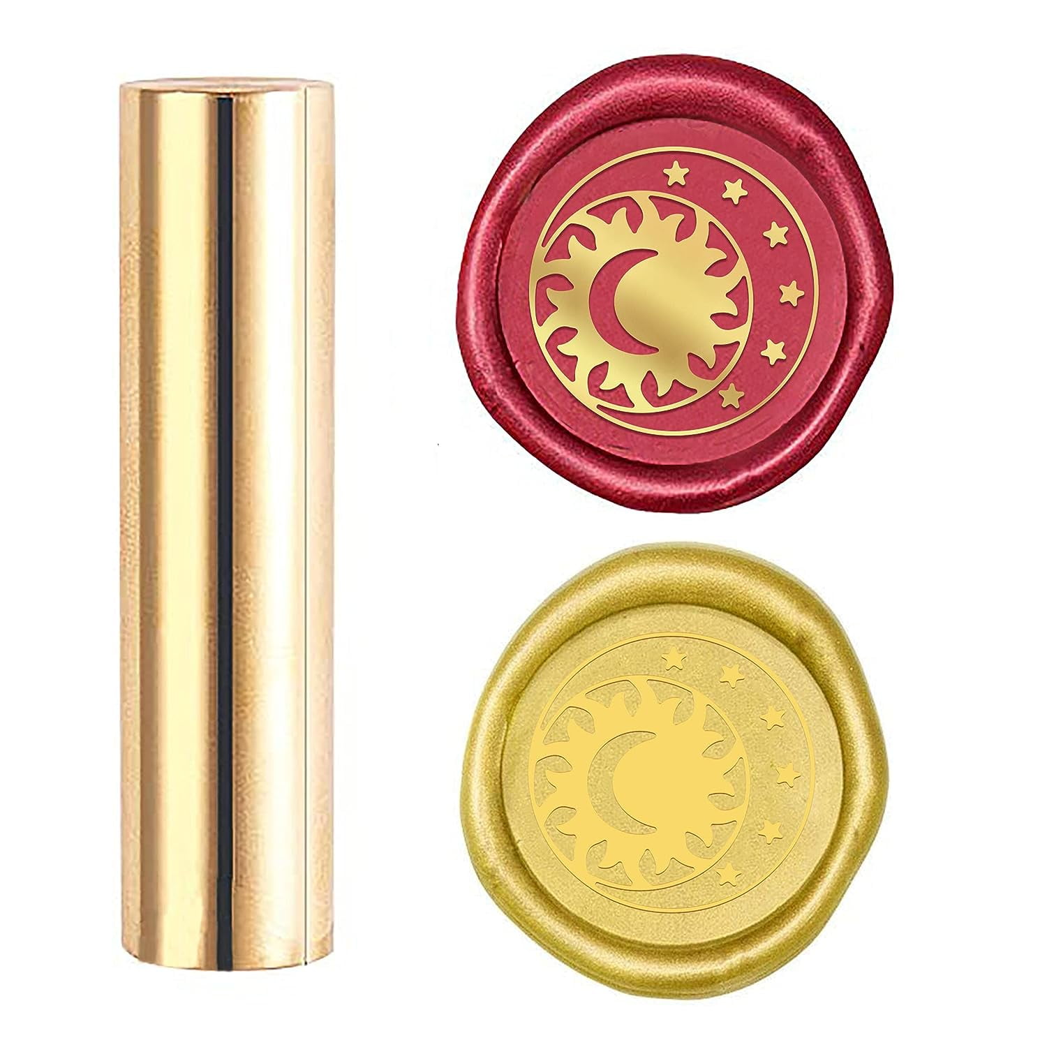 15mm Wax Seal Stamp Sealing Wax Stamp Moon and Sun Mini Brass Stamp ...