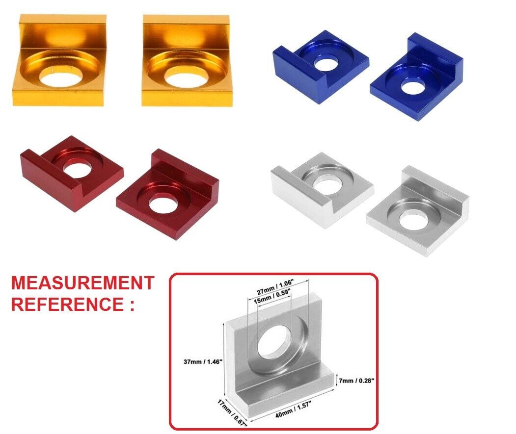 15mm x 40mm Chain Adjuster BLOCK FOR BIGGER SWINGARM PIT Bike Silver ...