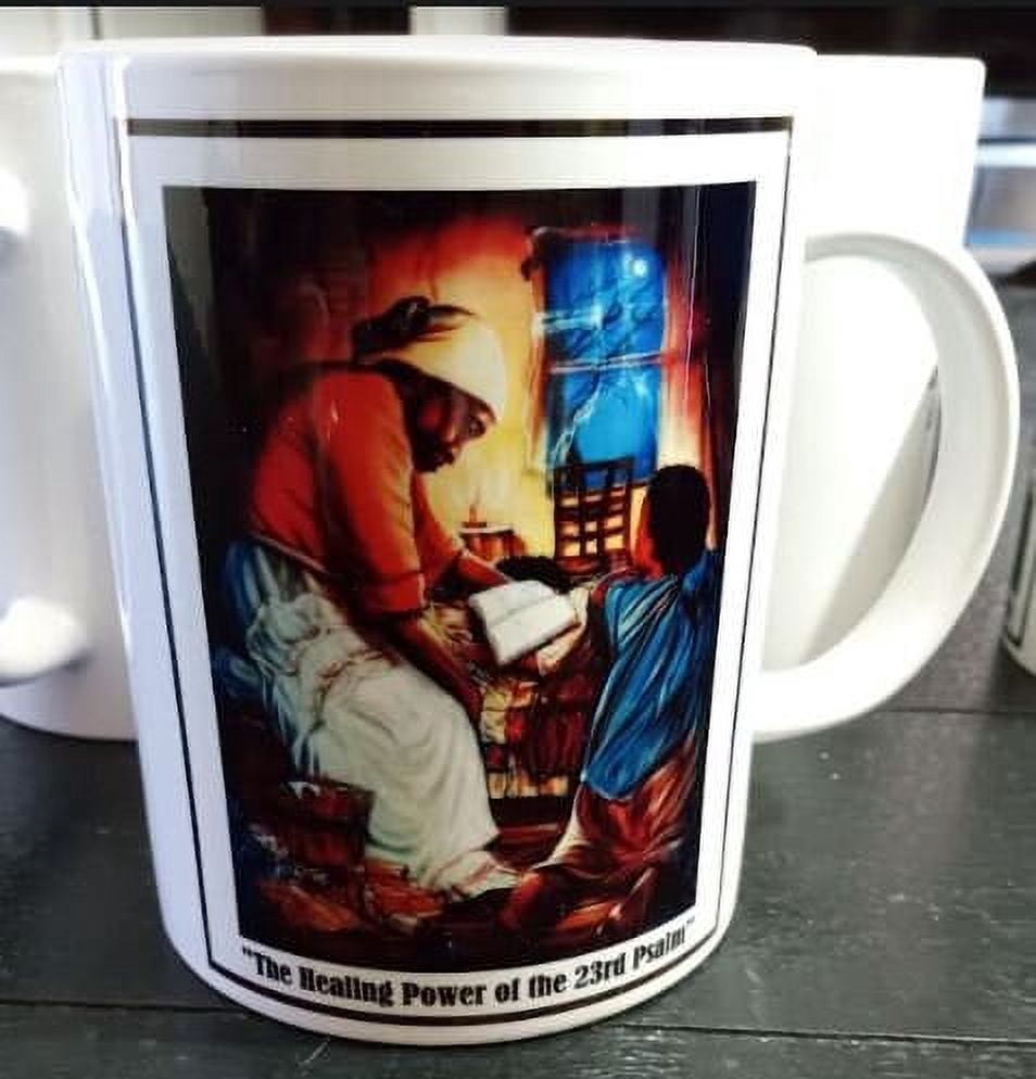 15oz Christian prayer religious mug "23rd Psalm" dishwasher safe cup ...