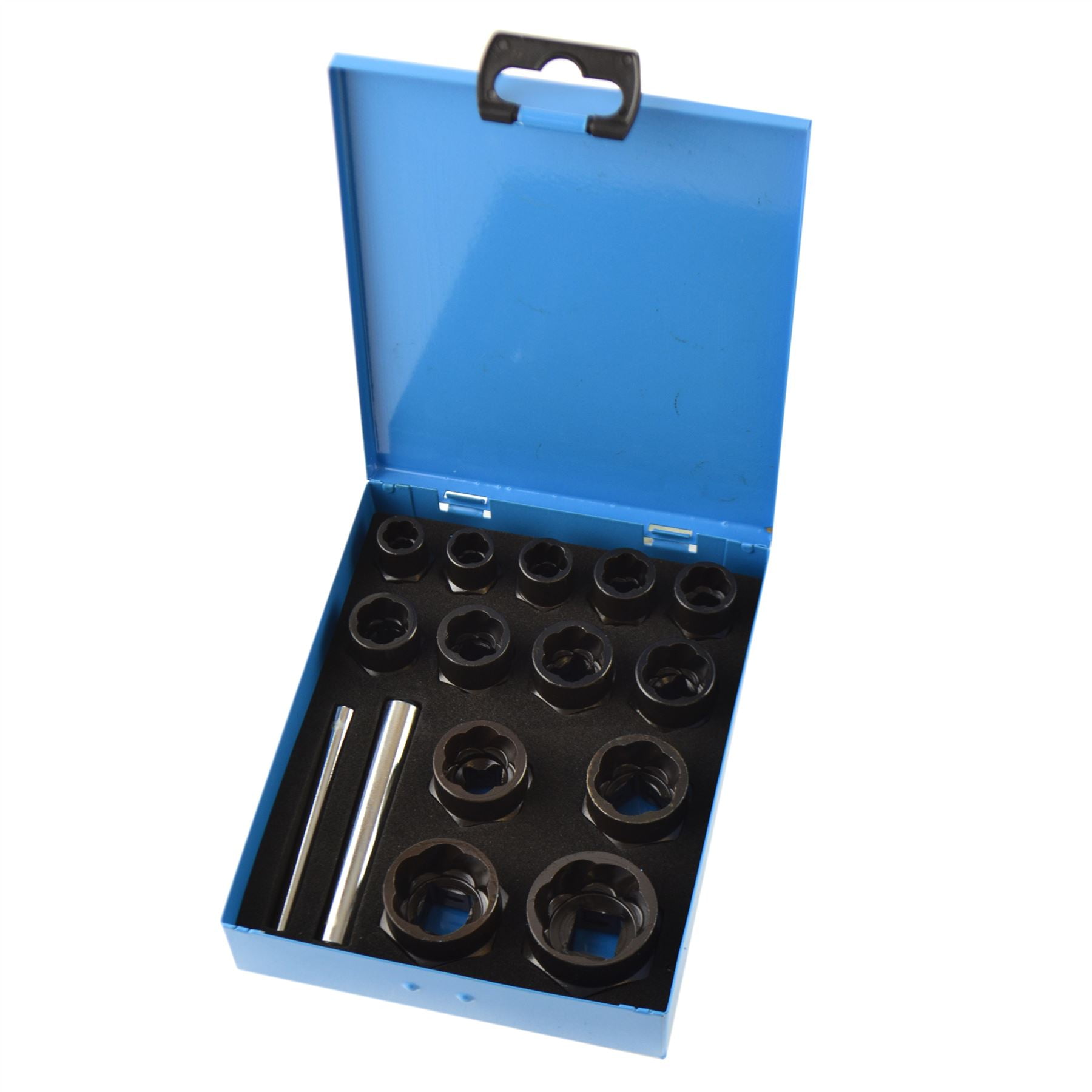 15pc 3/8" 1/2" Dr Bolt Nut Twist Socket Wheel Lock Nut Remover ...