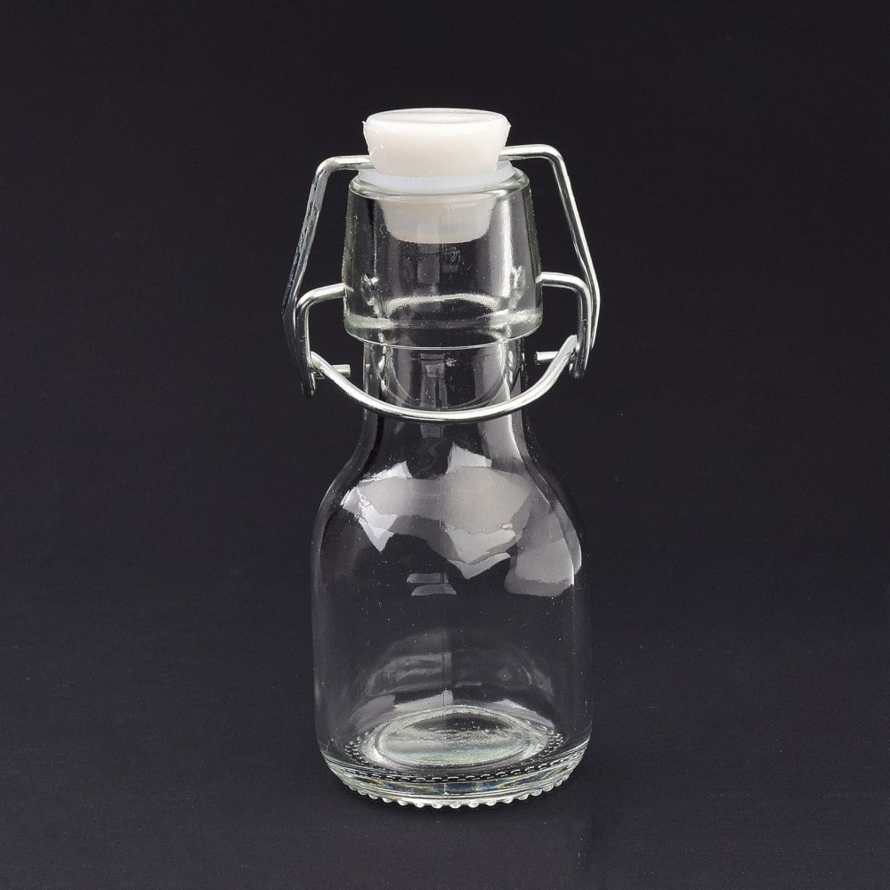 15pc (Defective Closeout Sale: Oxidized) Glass Sealed Bottle with Swing ...