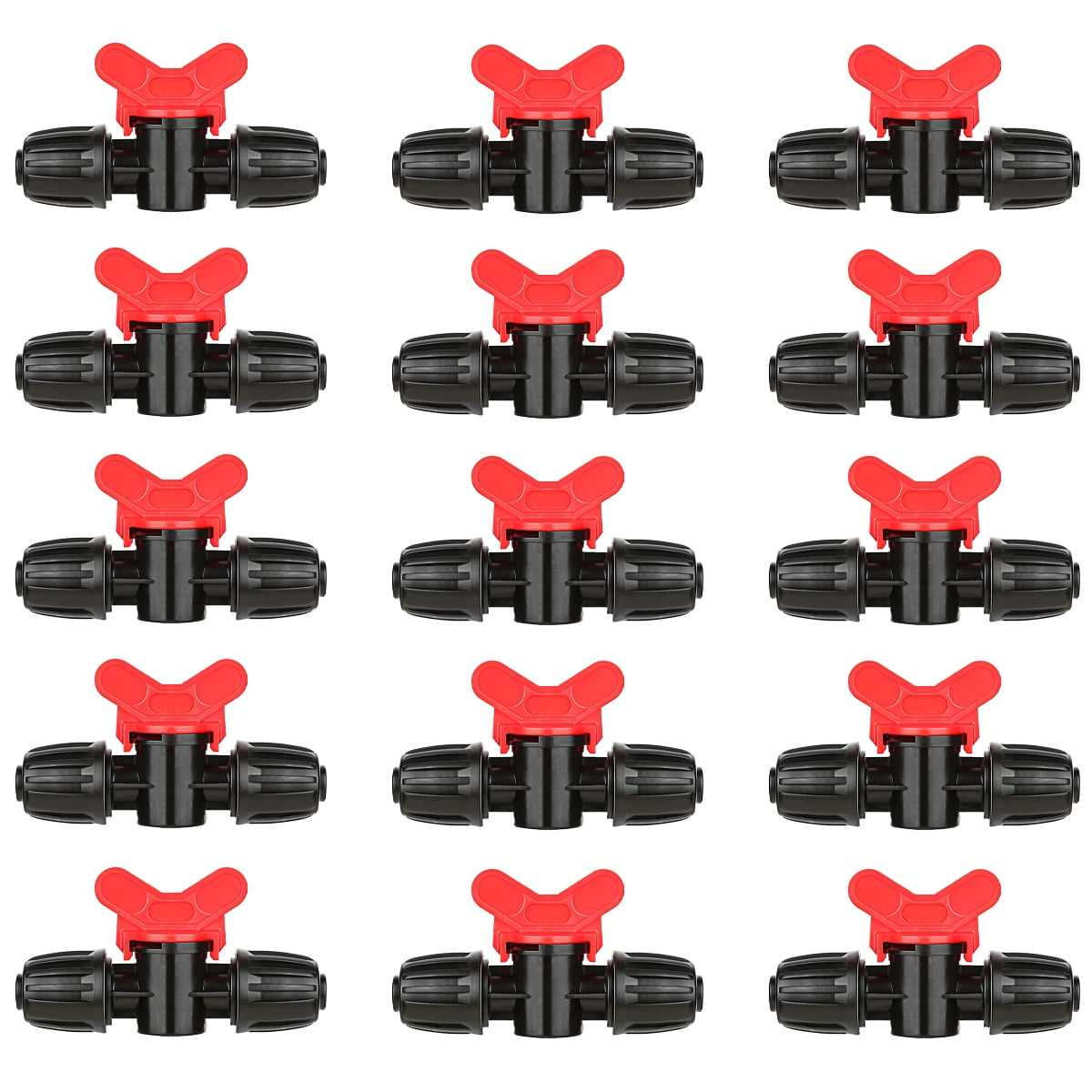 15pcs Drip Switch Valve PE Irrigation Pipe 16mm Locking Barb Valve ...