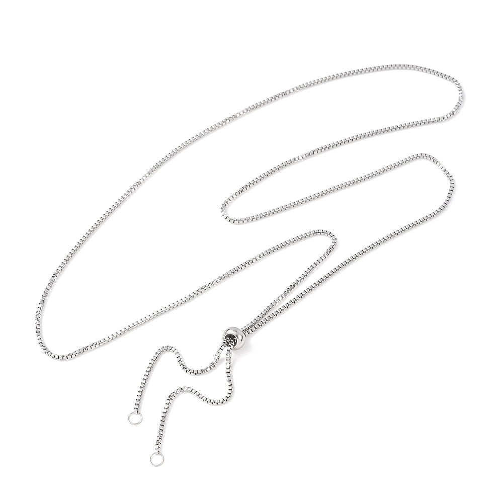 15pc Resistant Stainless Steel Slider Necklace Making with Box Chains ...