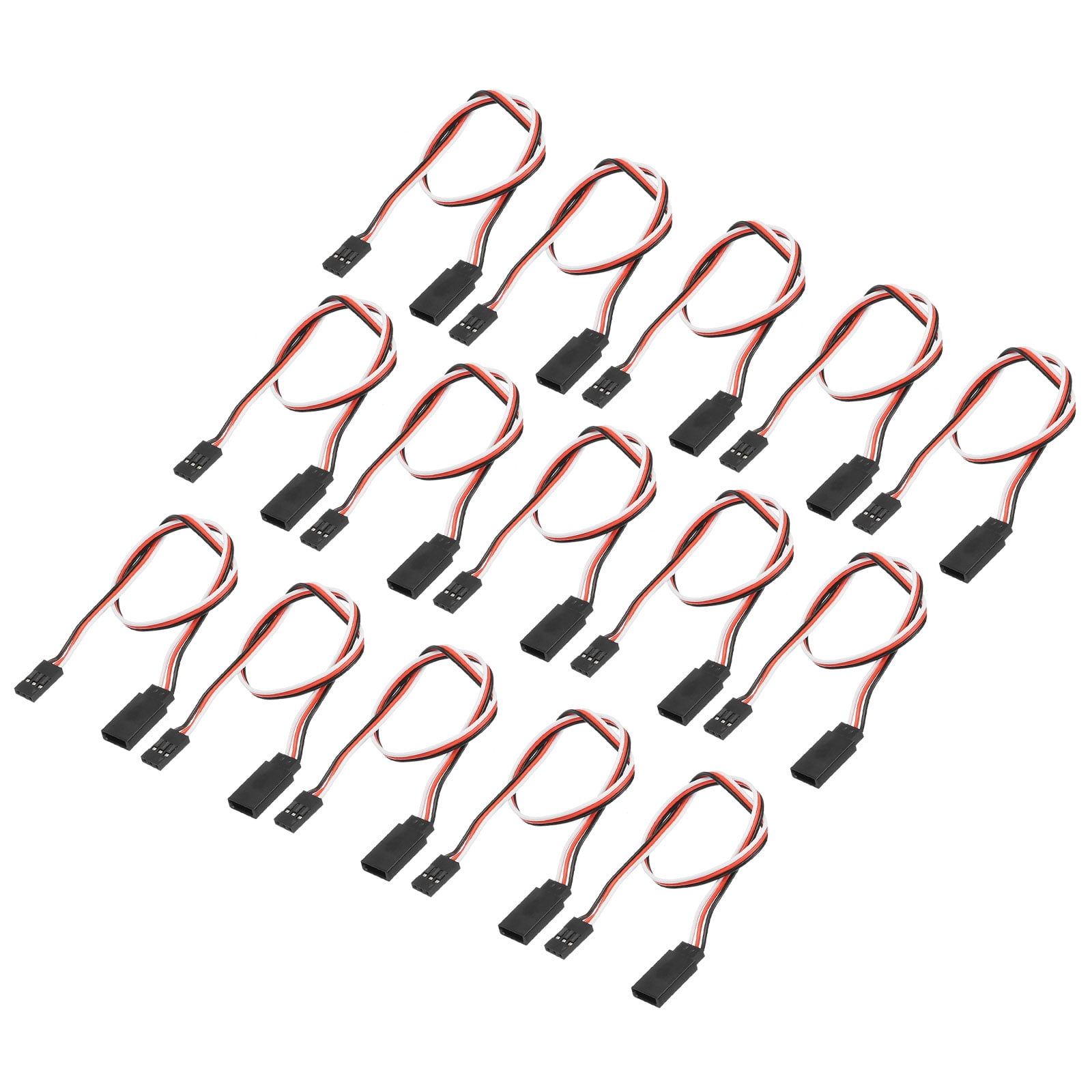 15pcs 3-Pin Servo Extension Cable Cord Connector Lead Wire Male to ...