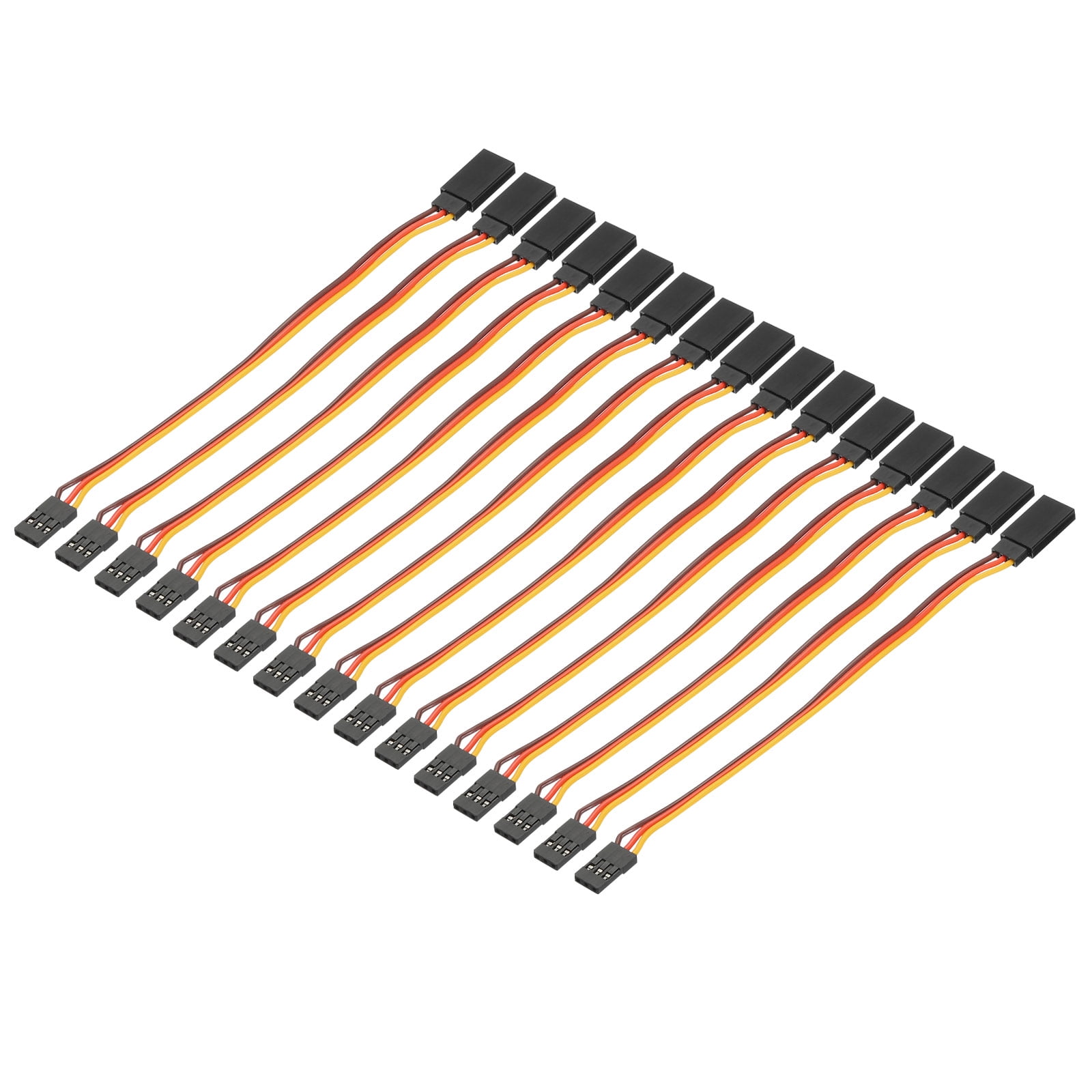 15pcs 3-Pin Servo Extension Cable Cord Connector Lead Wire Male to ...