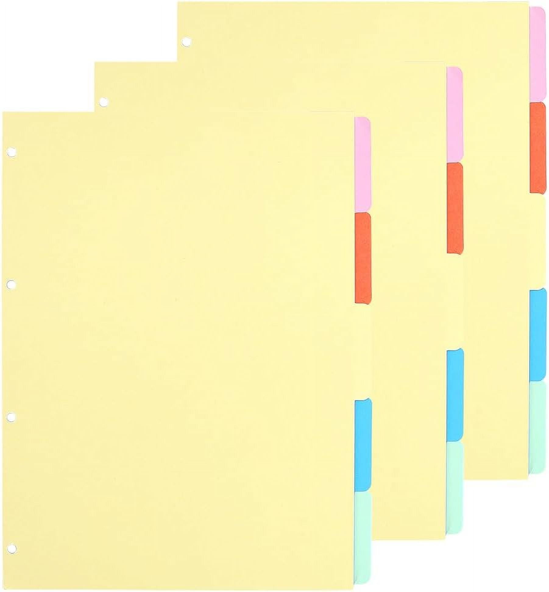 15pcs 5-Tab Binder Dividers Paper Discbound Notebook Plastic Index ...