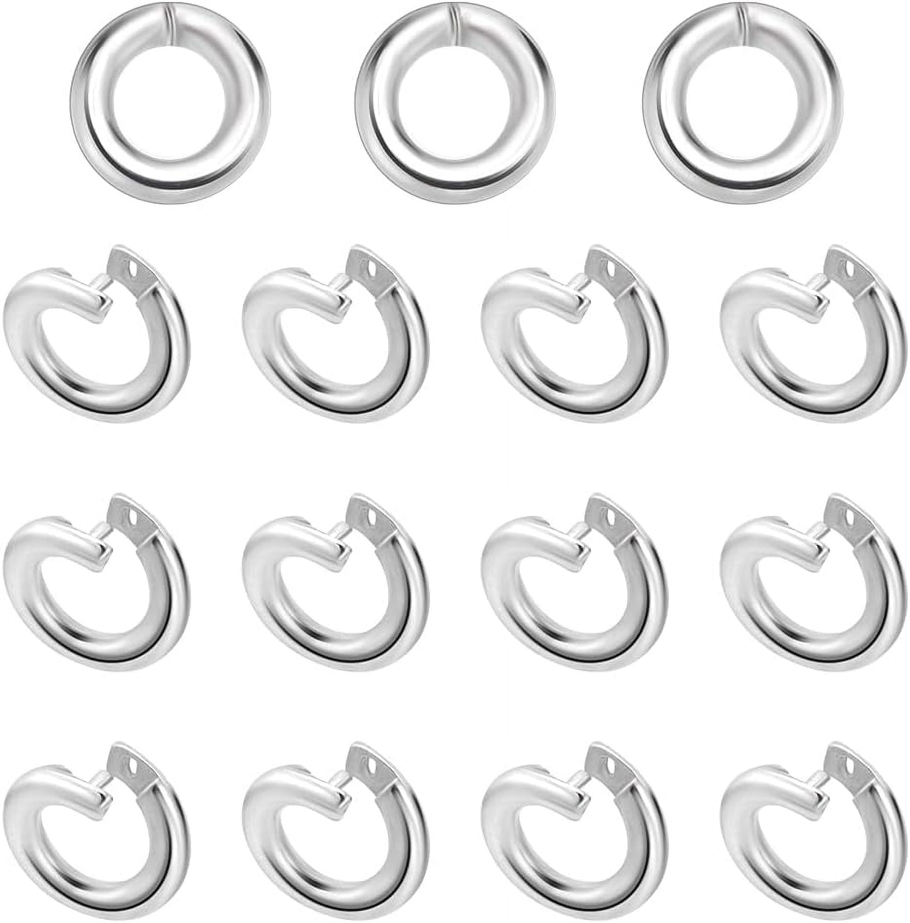 15pcs 925 Sterling Silver Locking Jump Rings Round Locking Jump Rings ...