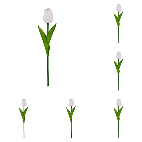 15pcs Artificial Flowers, White PU Floral Arrangement for Living Room ...