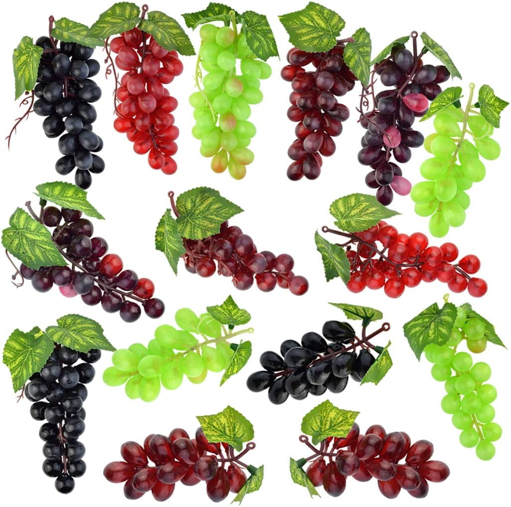 15pcs Artificial Grape Large Lifelike Artificial Grapes Decor Hanging ...