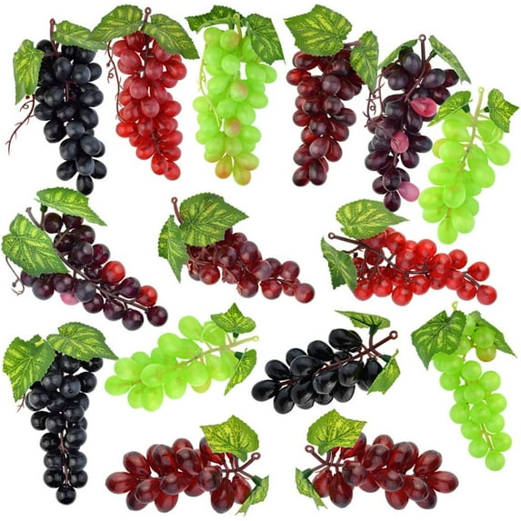 15pcs Artificial Grape Large Lifelike Artificial Grapes Decor Hanging ...