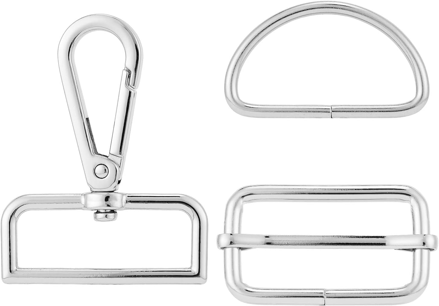 15pcs Bag Hardware Swivel Snap Hooks,Tri-glide Slide Buckles,D Rings ...