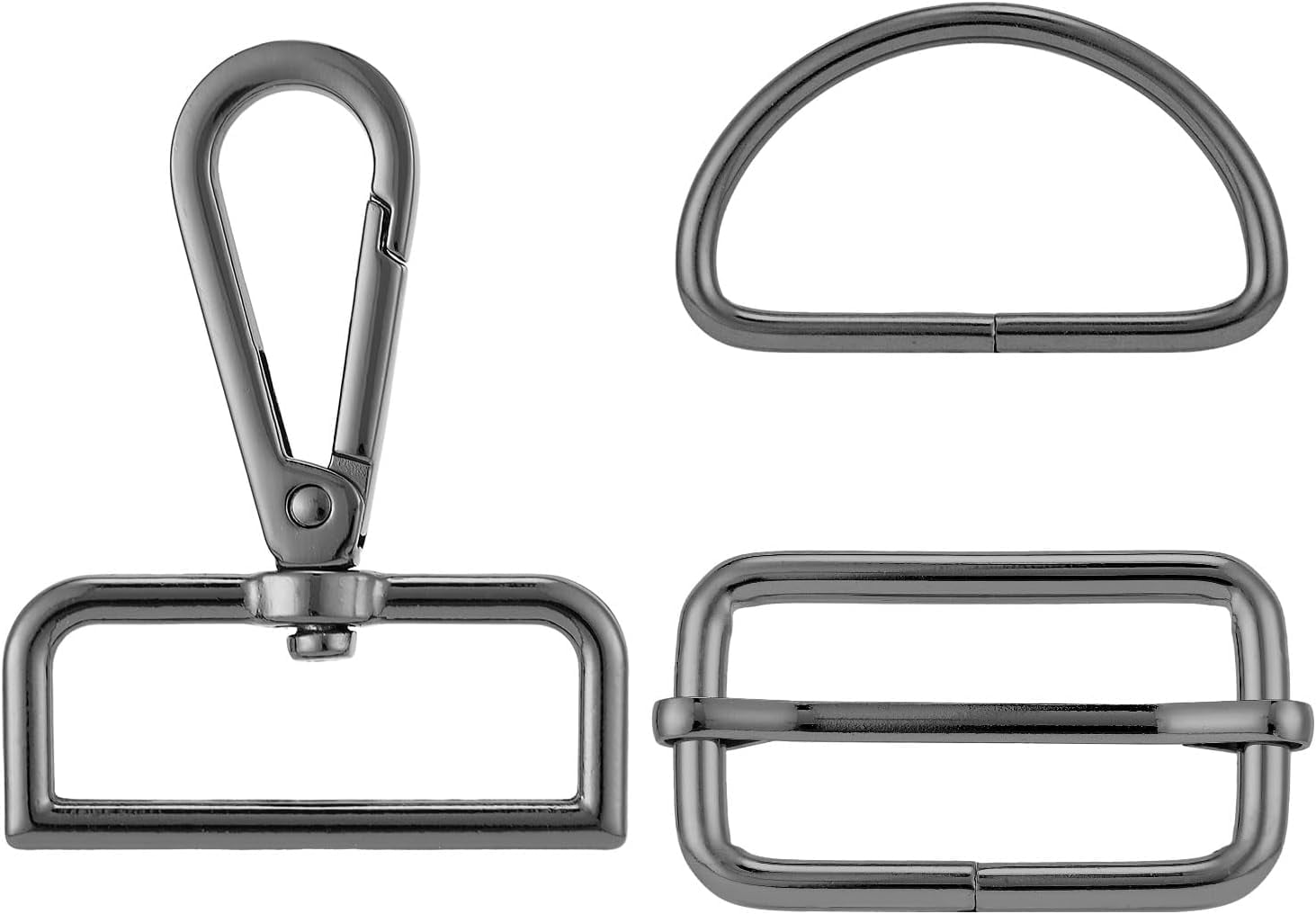 15pcs Bag Hardware Swivel Snap Hooks,Tri-glide Slide Buckles,D Rings ...