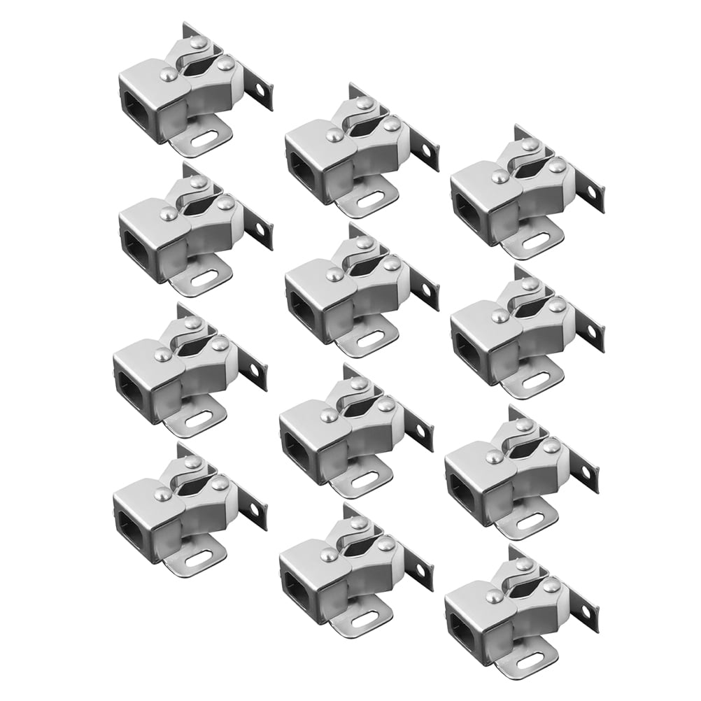 15 Pcs Cabinet Latch Double Roller Catch Ball Door Hardware Silver ...
