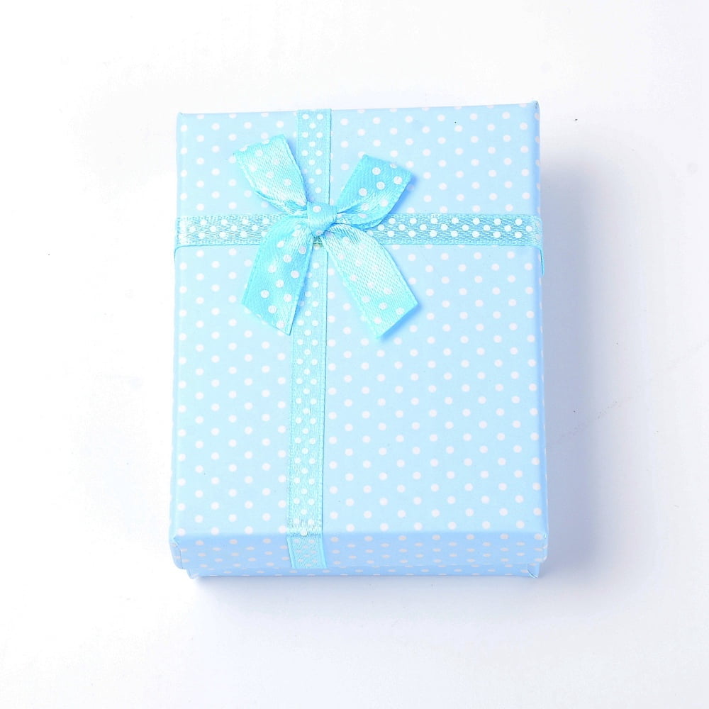 15pcs Cardboard Jewelry Set Boxes Rectangle with Spoonge Sky Blue 9x7x2 ...