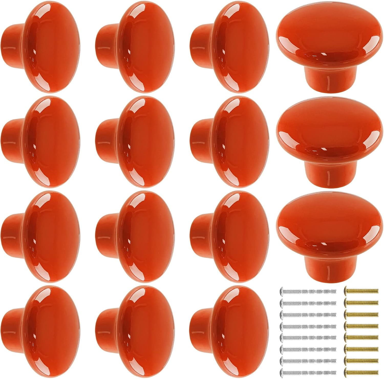 15pcs Ceramic Cabinet Knobs Oran Drawer Knobs, Round Shaped Dresser ...