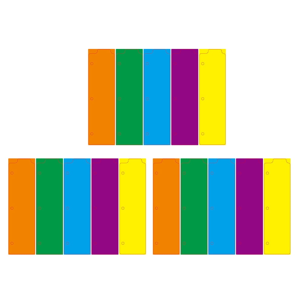 15pcs Colorful Plastic Snap-in Bookmark Mini Dividers with Document Tap ...