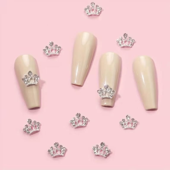 15pcs Crown Shaped Nail Art Stickers - Elegant Nail Decorations for ...