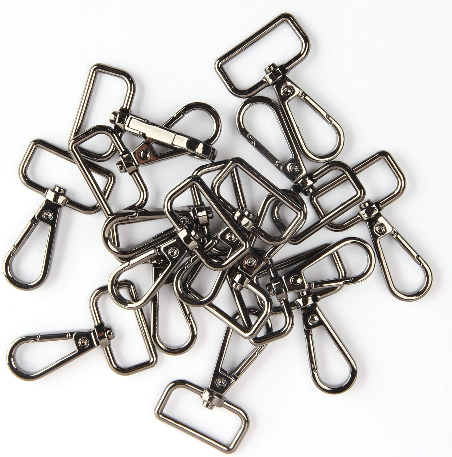 15pcs D Ring Swivel Lobster Claw Clasps, Push Gate Snap Hooks Trigger ...