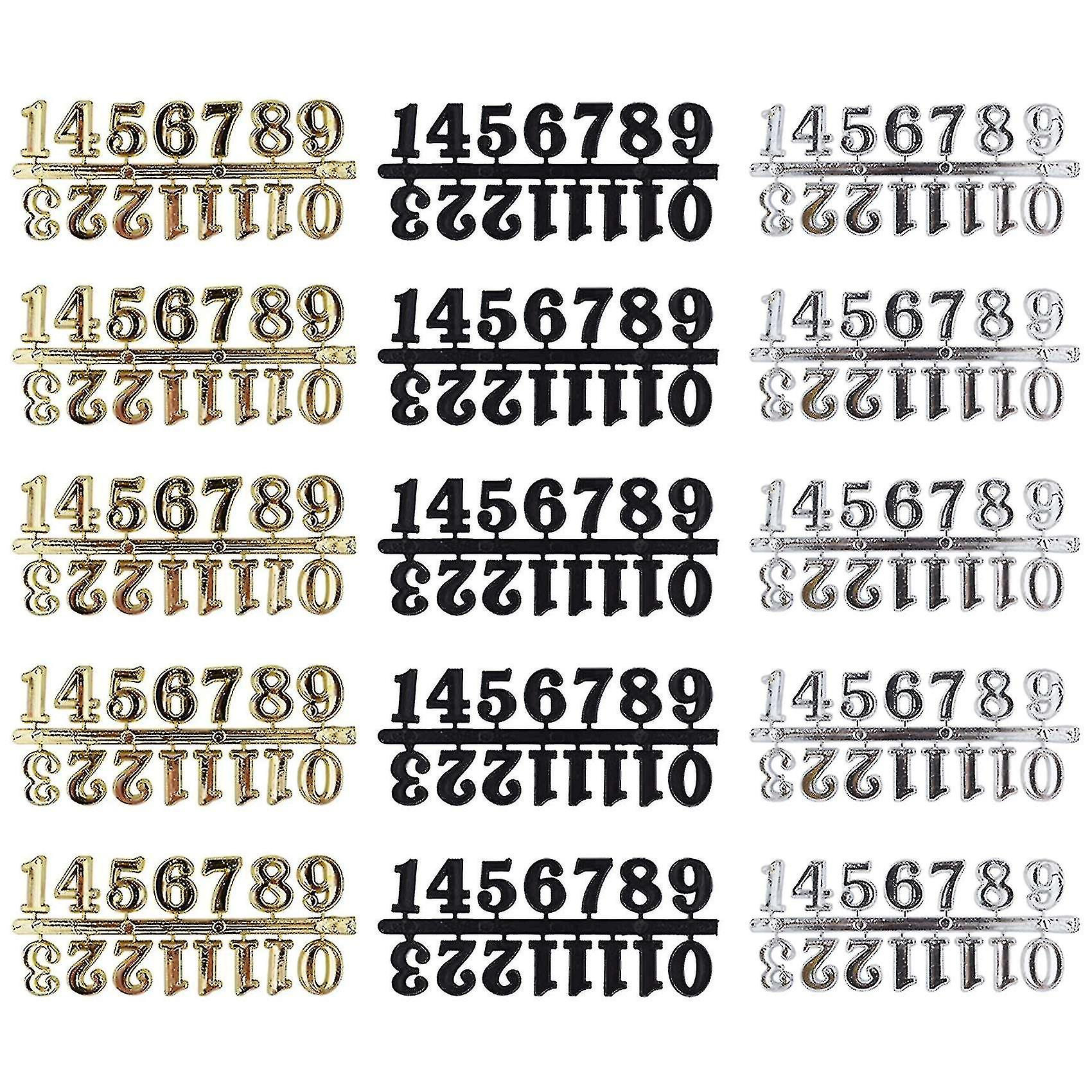 15pcs Diy Clock Numerals Kit Wall Clock Arabic Number For Home Decor ...