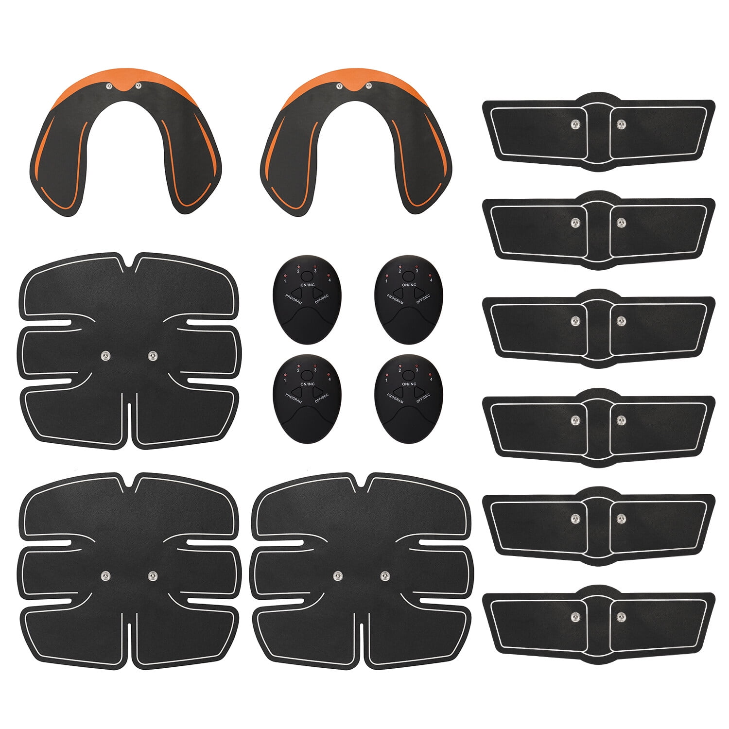 Flyfise 15pcs EMS Ultimate Muscle Stimulator Training Gear, Electronic ...