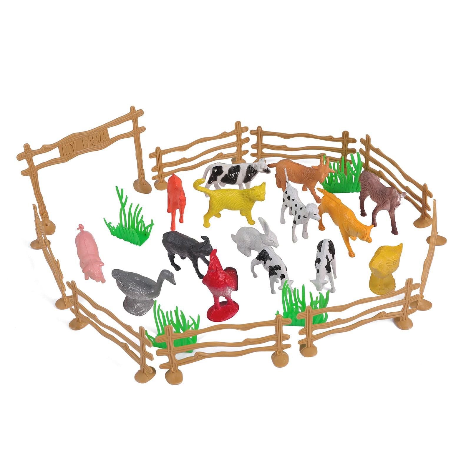 15pcs Educational Farm Animals Model Toy For Kids Children Building for ...