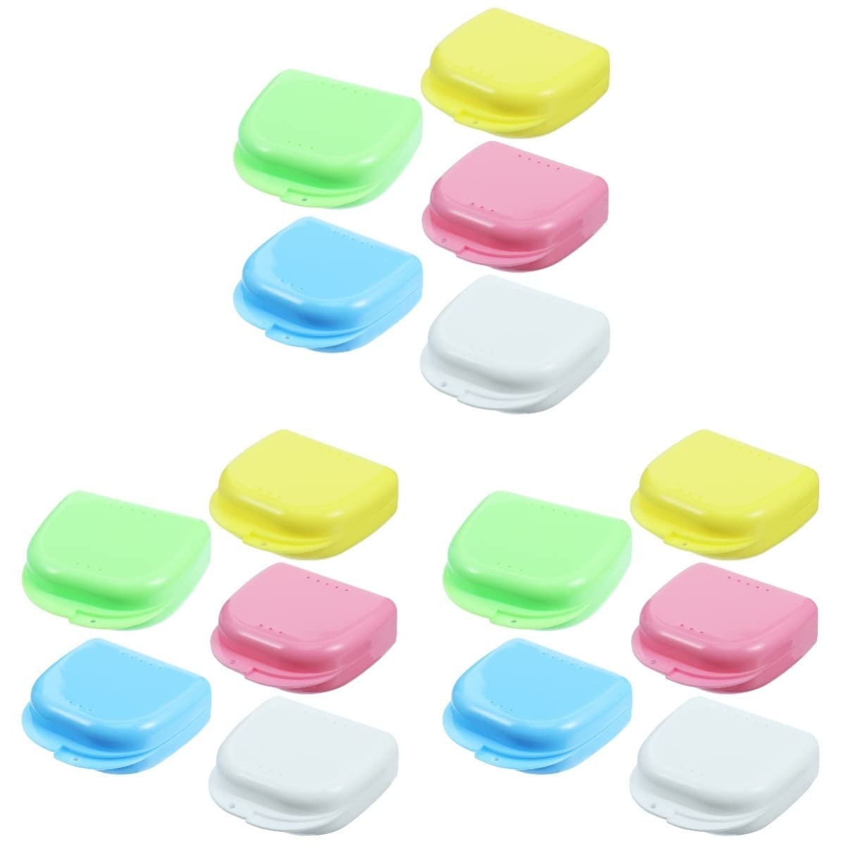 15pcs Fake Assorted Retainer Case Cases Color Holes Dental for Outdoor ...