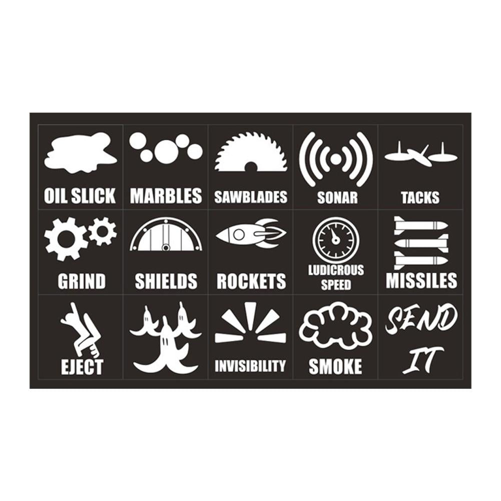 15pcs Funny Car Dashboard Button Switch On Off Sticker Decal Car ...