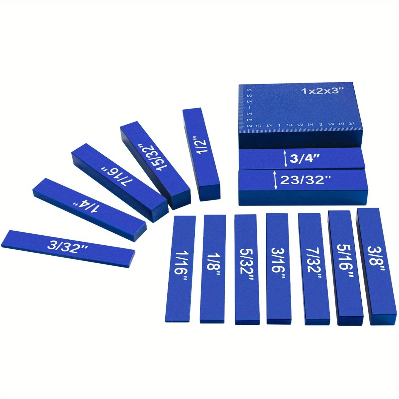 15pcs Gauge Block Set, Aluminum Height Gauge Block, Setup Bars Portable ...