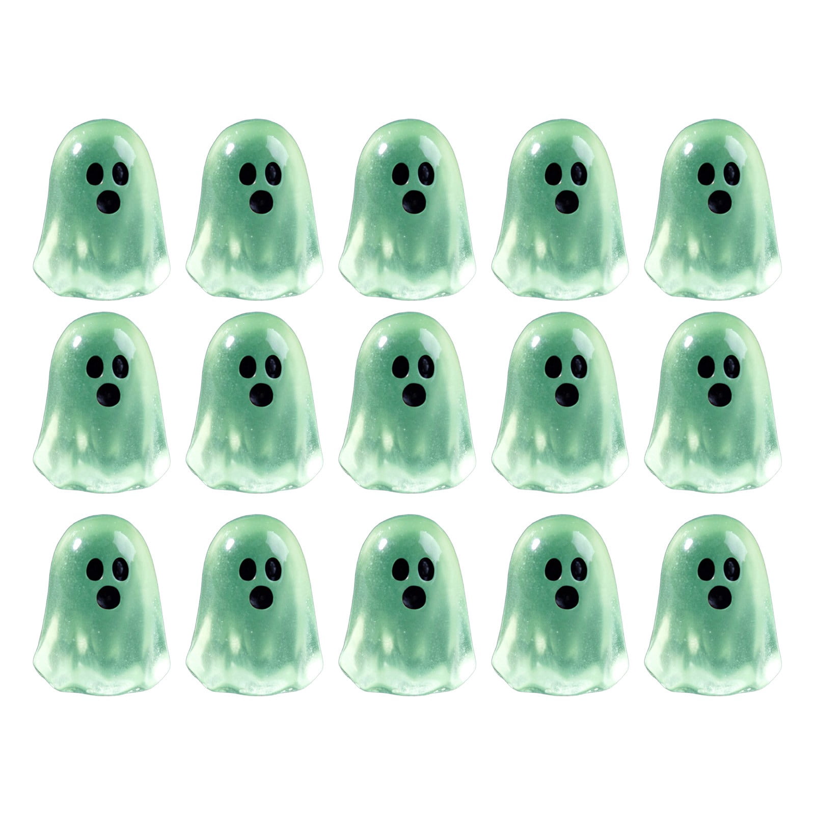 15pcs Halloween Mini Ghosts Figures Luminous Small Little Resin Ghost ...