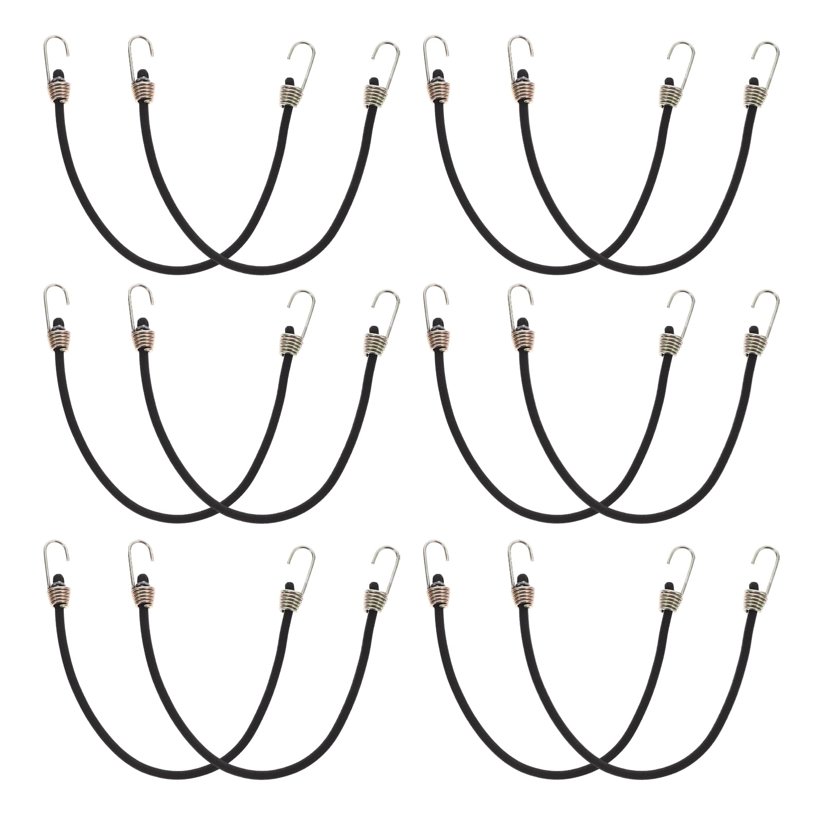 15pcs Elastic Tent Hooks Luggage Elastic Cord Short Bungee Cords With ...