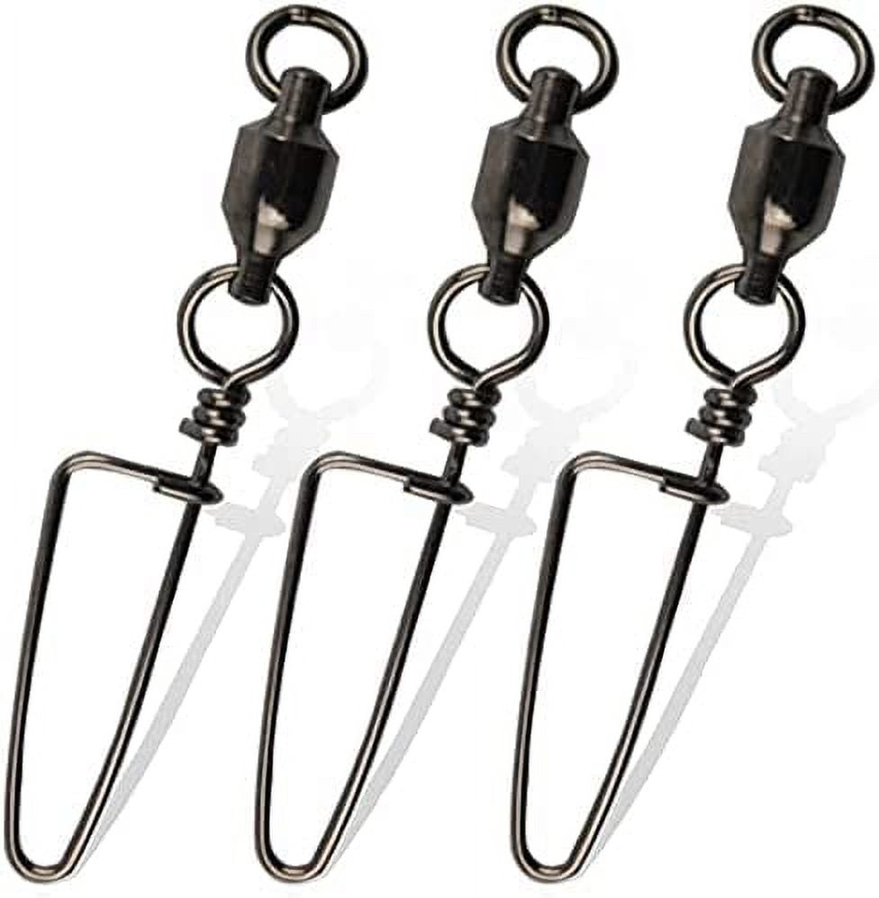 15pcs High Strength Fishing Snap Swivels Ball Bearing Swivels Stainless Fishing Swivels ...