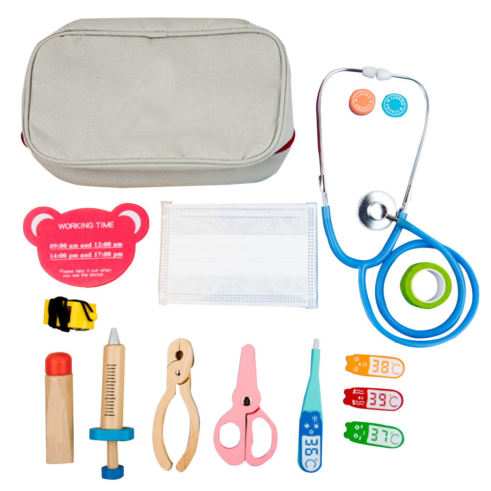 15pcs Kids Doctor Kit Pretend Play Doctor Set Cosplay Medical Kit ...
