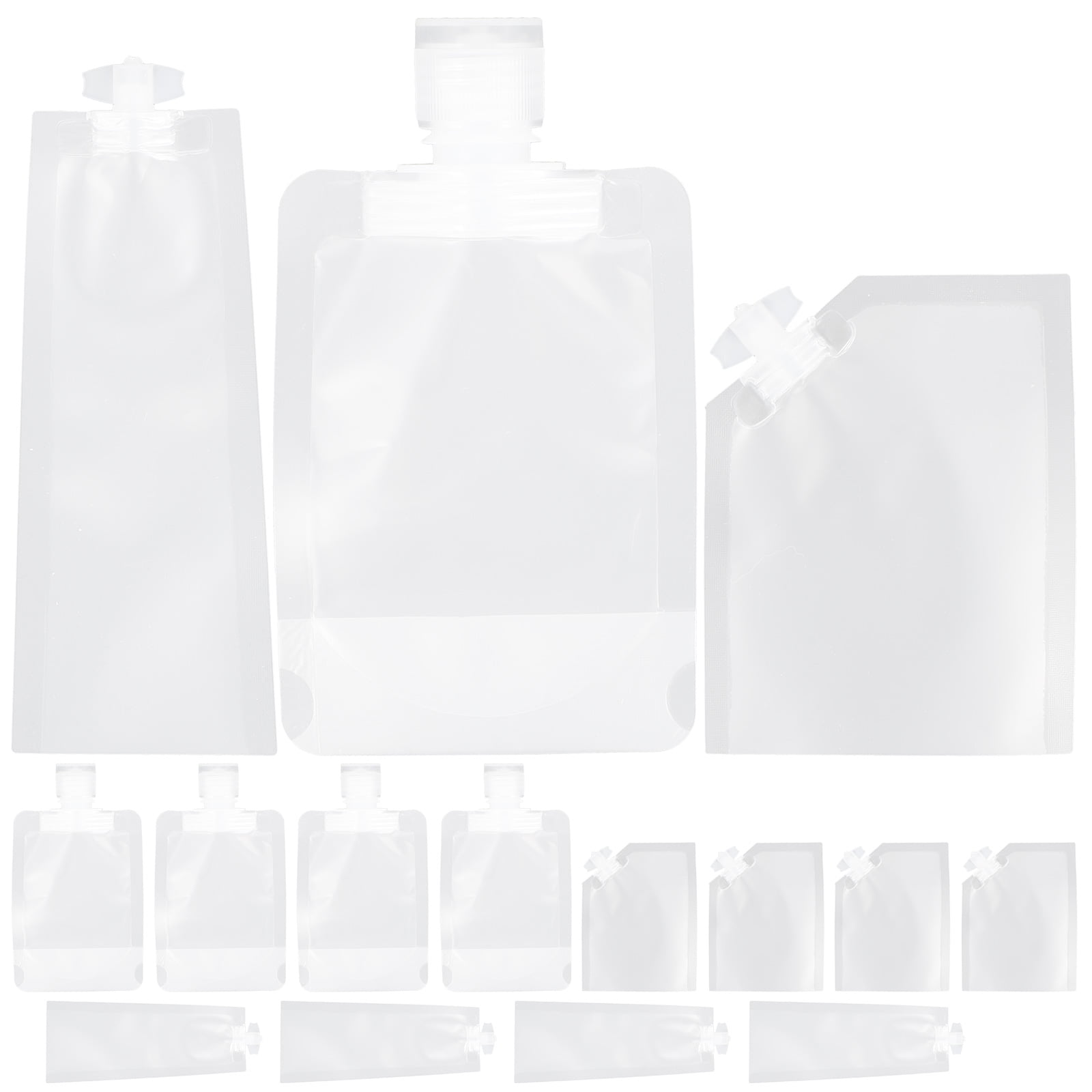 15pcs Lasting Travel Squeeze Pouch Portable Lotion Bag Reusable Plastic ...