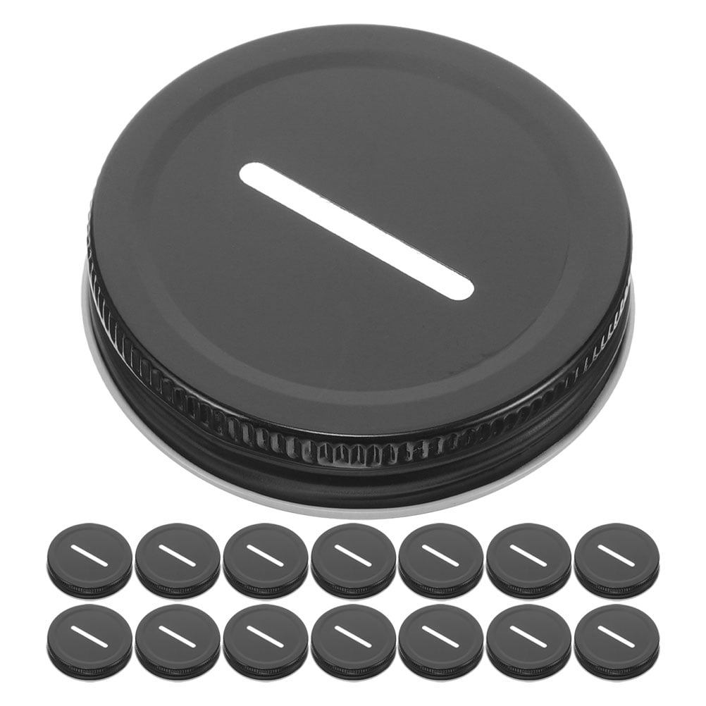15pcs Mason Piggy Bank Lid Bank Mason Jar Lid Glass Bottle With Lid ...