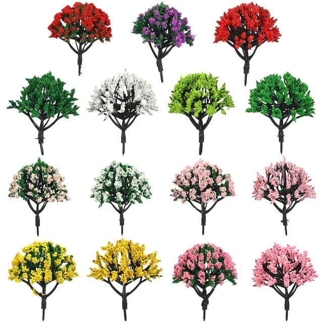 15pcs Model Trees Mini Trees Realistic Tree Figurines Architecture ...