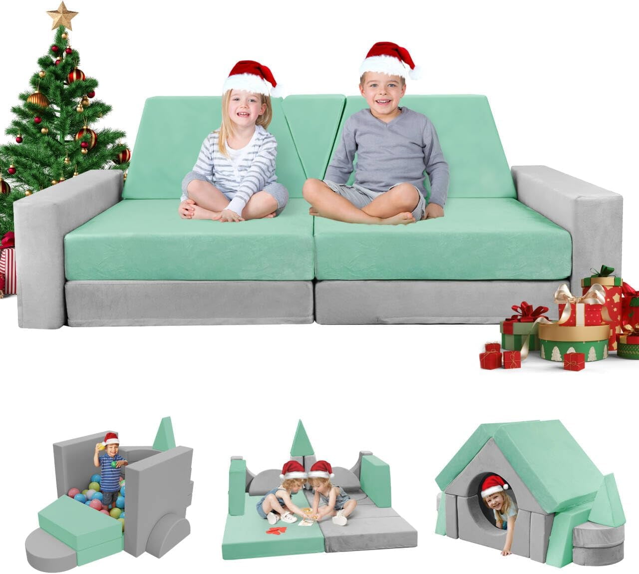 15pcs Modular Kids Play Couch, Kids Couch for Toddler & children ...