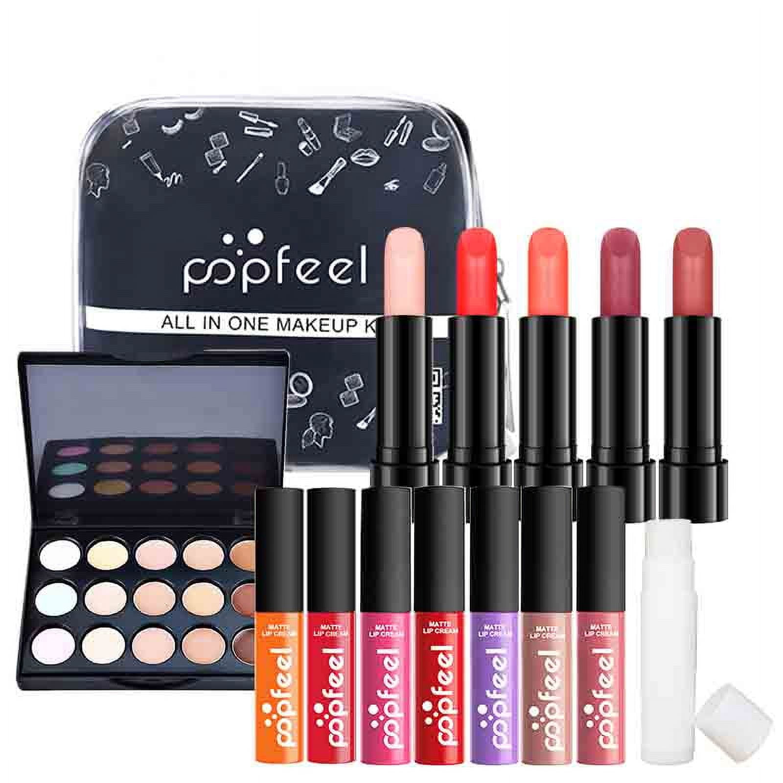 15pcs All in One Makeup Kit for Woman Beginner Full Gift Set Holiday ...